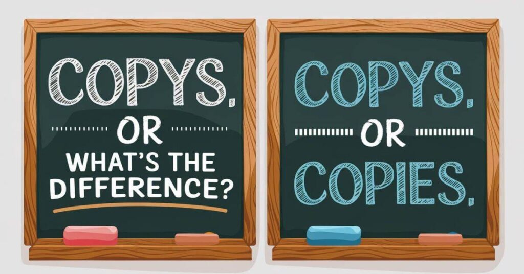 Copys or Copies: What’s the Difference?