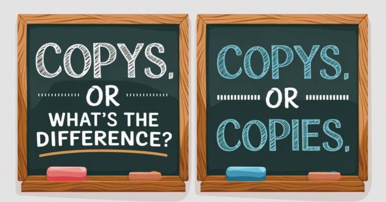 Copys or Copies: What’s the Difference?