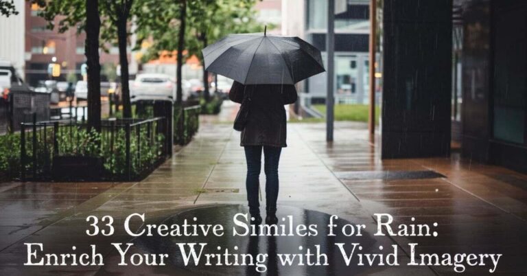 33 Creative Similes for Rain: Enrich Your Writing with Vivid Imagery