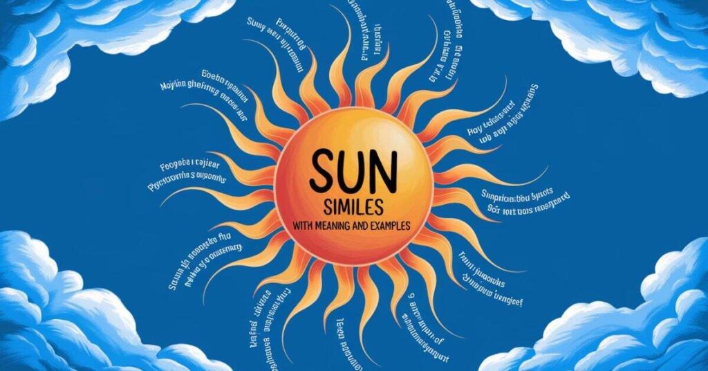 Sun Similes with Meaning and Examples