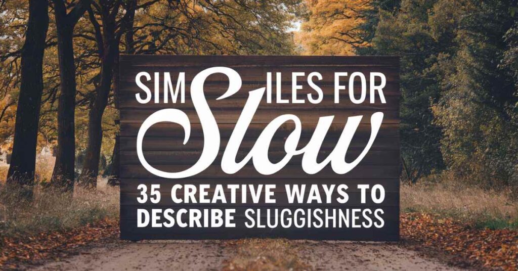 Similes for Slow: 35 Creative Ways to Describe Sluggishness