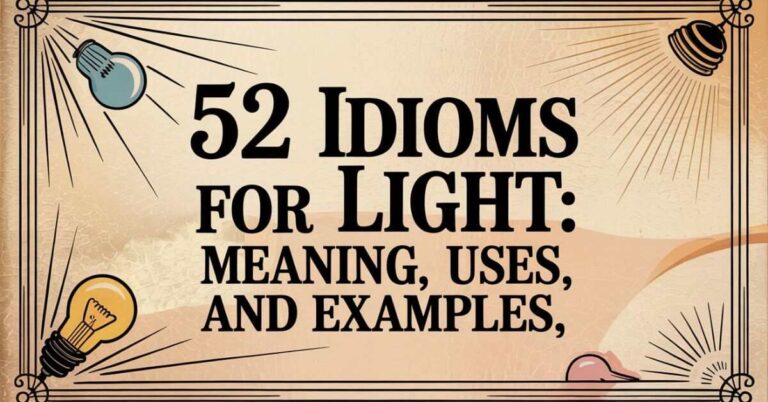 52 Idioms for Light: Meaning, Uses, and Examples